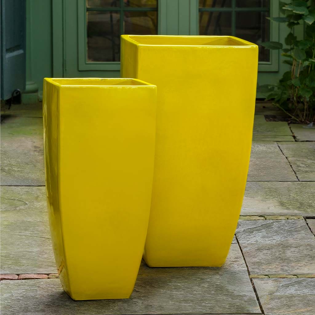 Campania International Karis Planter in Limon set of 2 | The Garden Gates