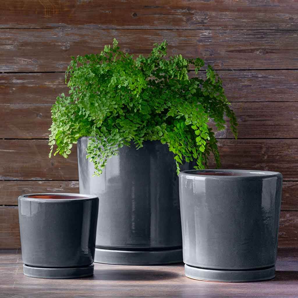 Campania International I/O 2 Cylinder Planter in Steel set of 3 | The ...