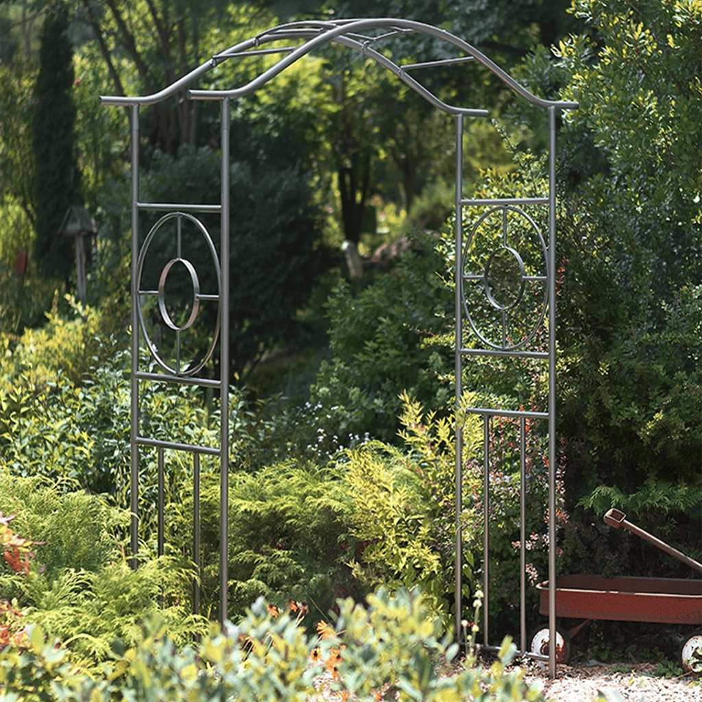 Rose Trellis And Arbors In Tuscany Siavonce 98.4 In. Metal Garden Arch